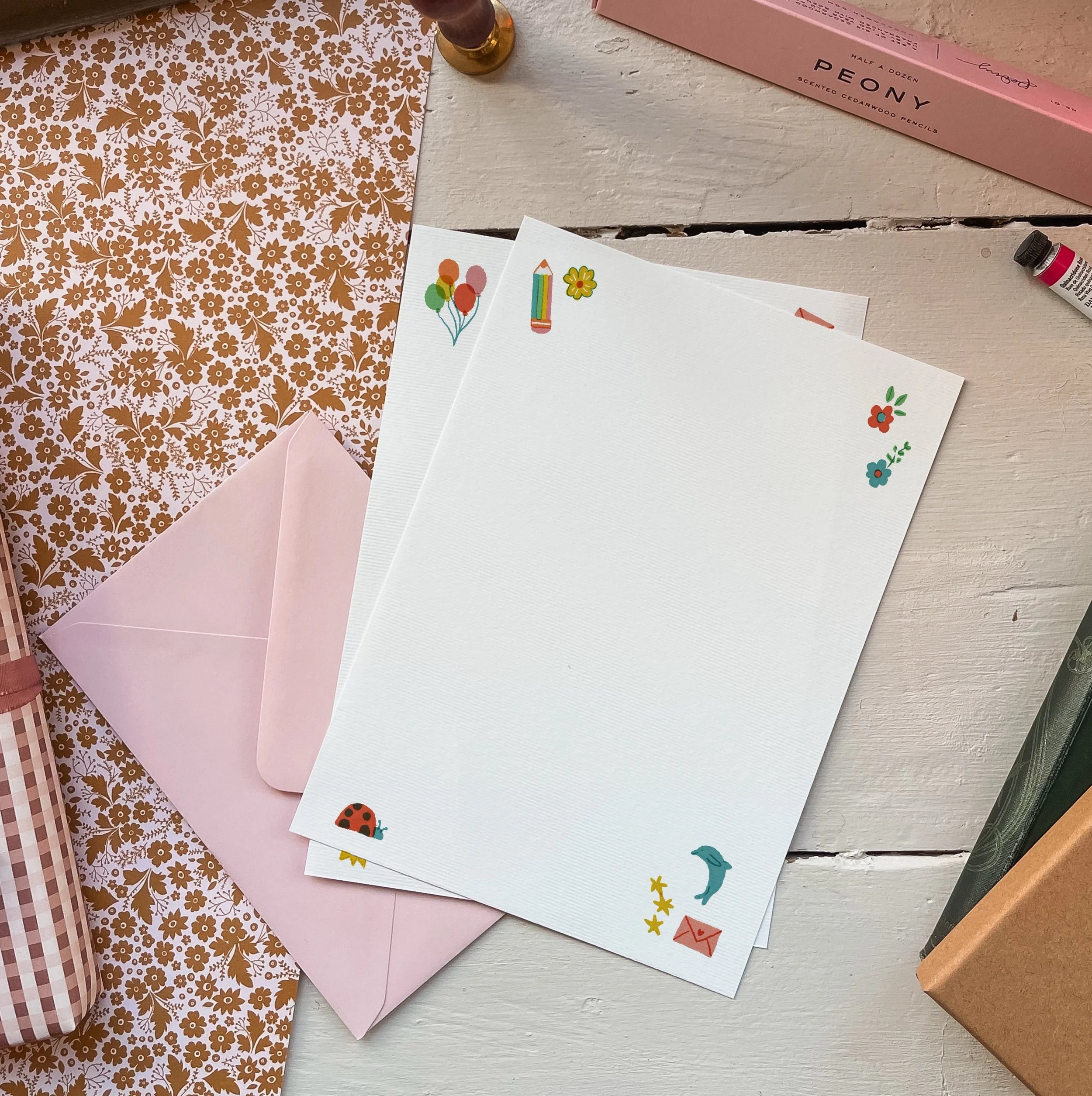 Double Pack: 90s Summer Pen Pal writing set – Wildflower Illustration Co.